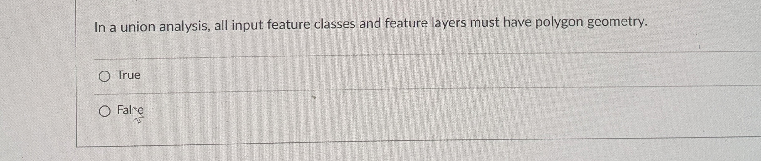 Solved In a union analysis, all input feature classes and | Chegg.com