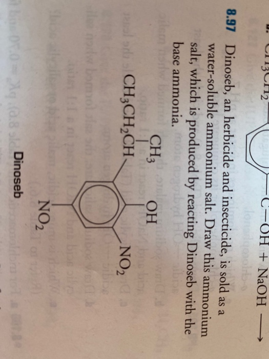 Solved C132 C-OH + NaOH 8.97 Dinoseb, an herbicide and | Chegg.com
