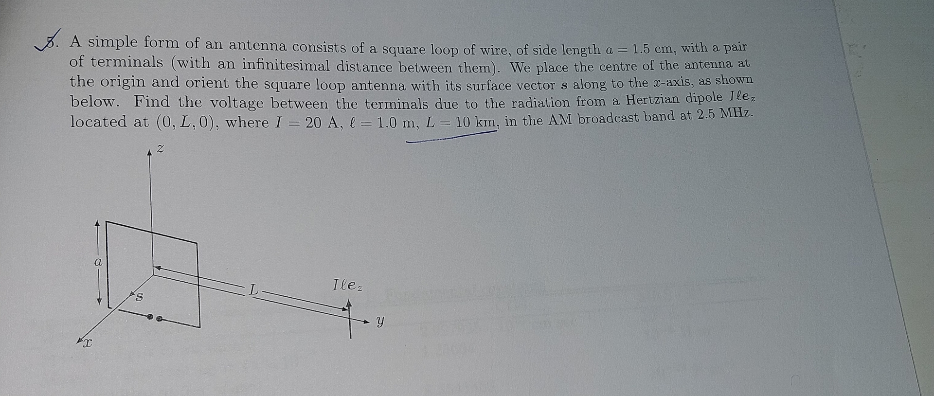Solved by an EXPERT A simple form of an antenna consists of a square loop | Chegg.com