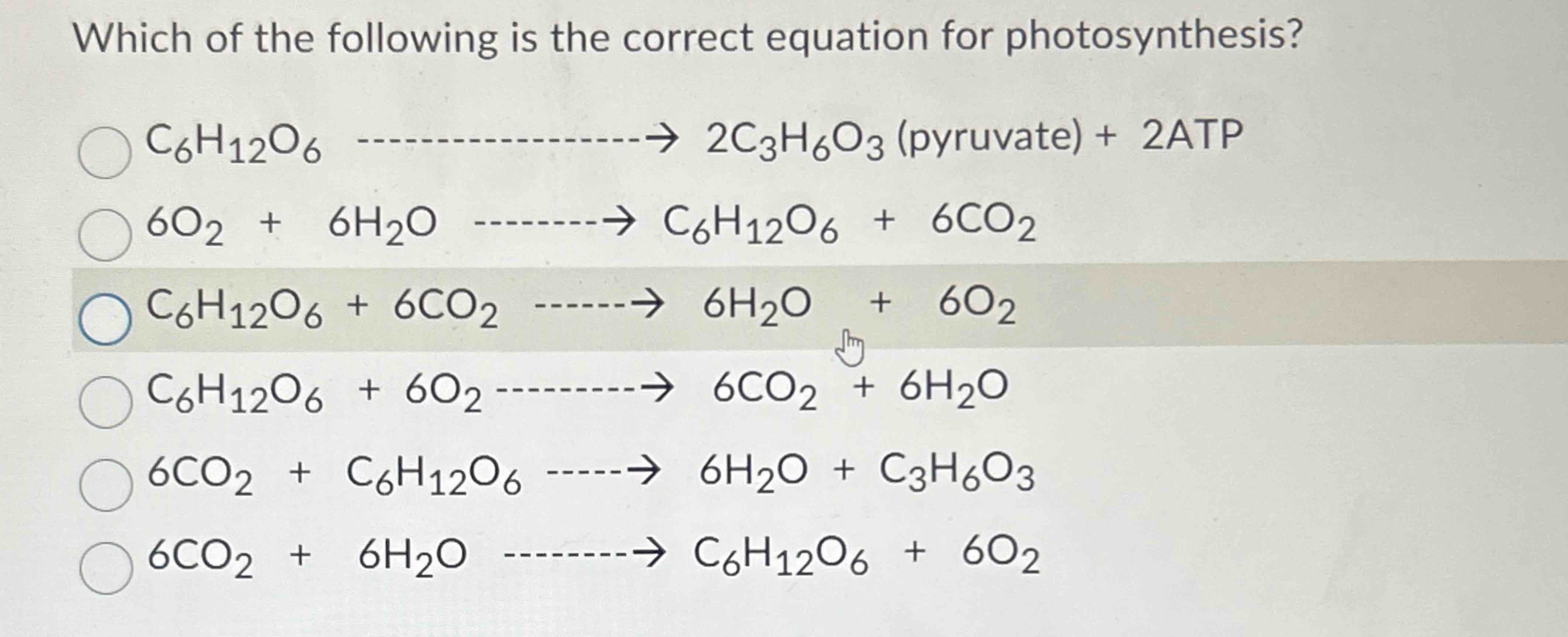 Solved Which of ﻿the following is ﻿the correct equation for | Chegg.com