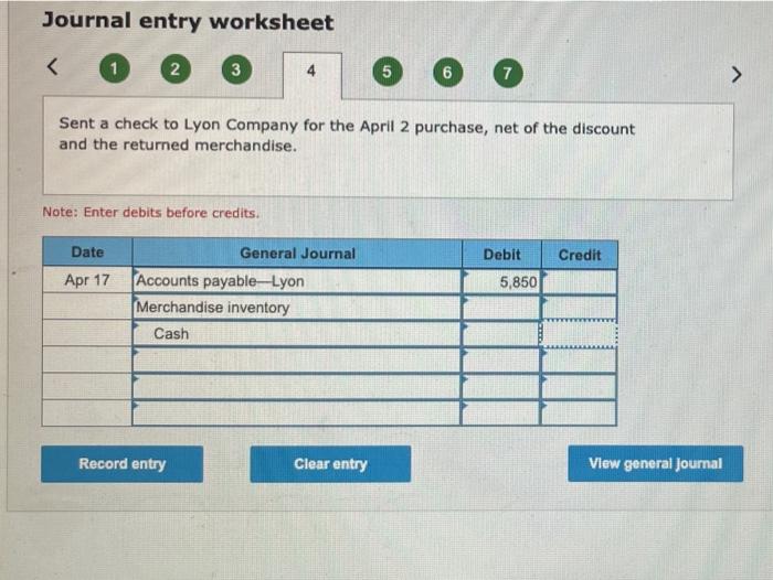 Solved Journal entry worksheet