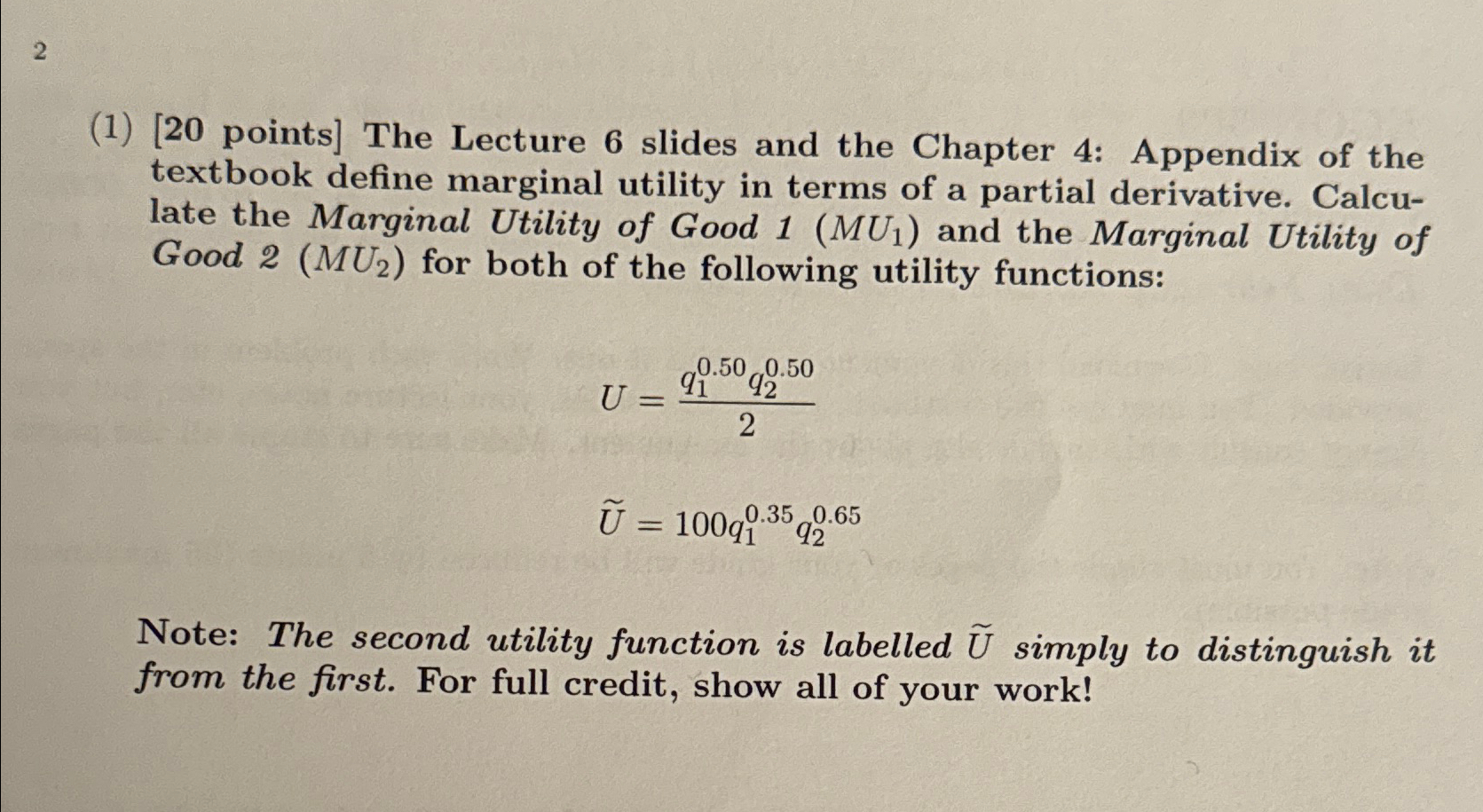 Solved 2(1) [20 ﻿points] ﻿The Lecture 6 ﻿slides and the | Chegg.com
