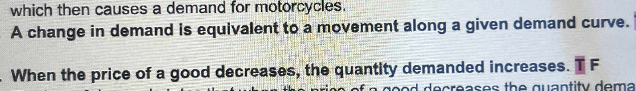 Solved A change in demand is equivalent to a movement along | Chegg.com
