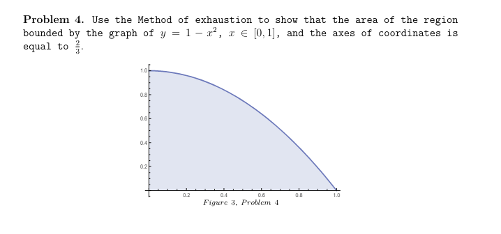 Solved 4. ﻿Use the Method of exhaustion to show that the | Chegg.com