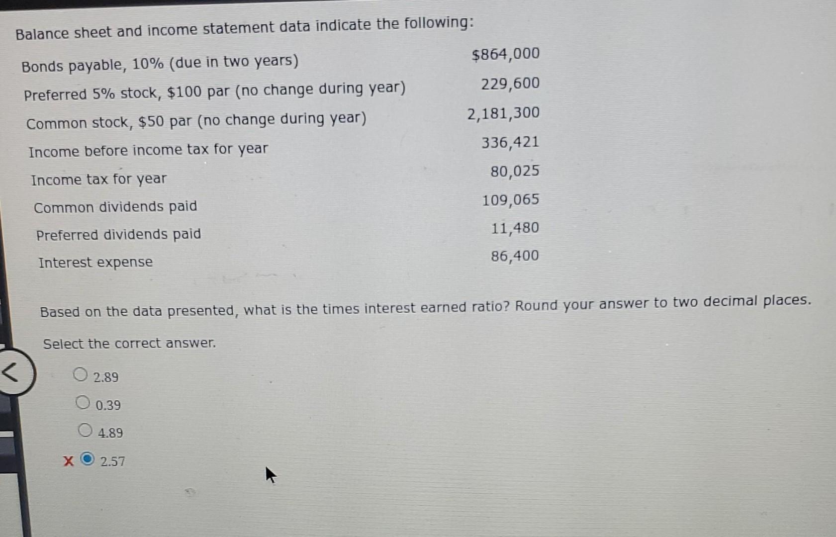 Solved Balance Sheet And Income Statement Data Indicate The Chegg