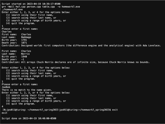 Solved Script started on 2023-04-19 10:39:17-0500 g++ | Chegg.com