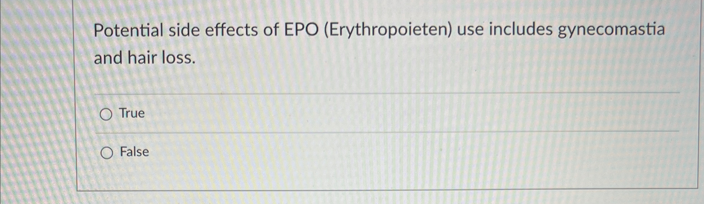 Solved Potential side effects of EPO (Erythropoieten) ﻿use | Chegg.com