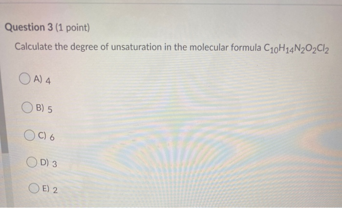 Solved Question 3 (1 point) Calculate the degree of | Chegg.com