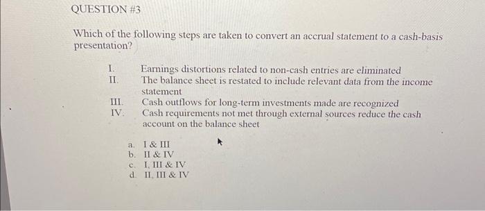 Solved hich of the following steps are taken to convert an | Chegg.com