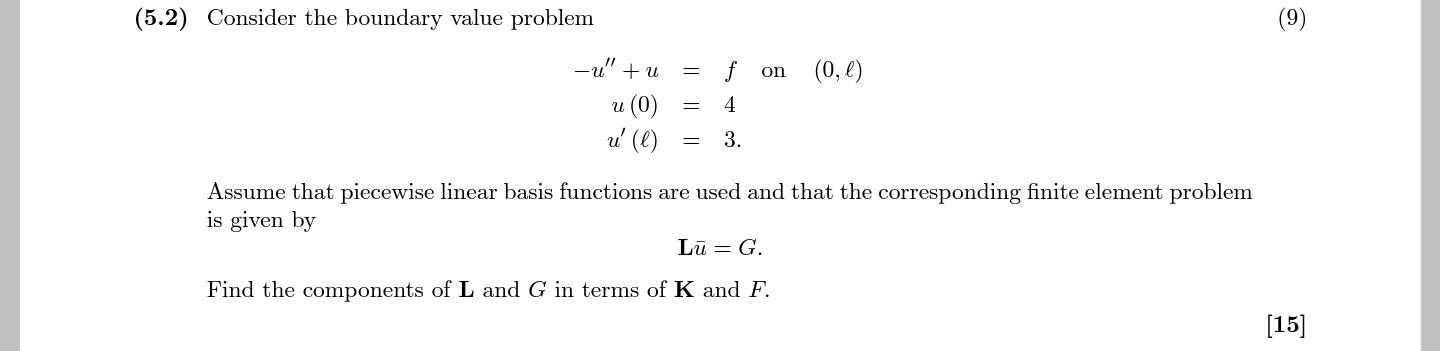 Solved (5.2) Consider the boundary value problem | Chegg.com