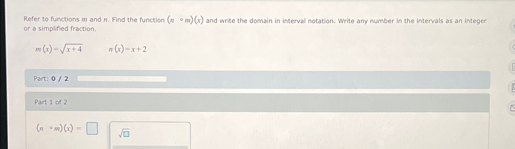 Solved Refer to functions m ﻿and n. ﻿Find the function | Chegg.com