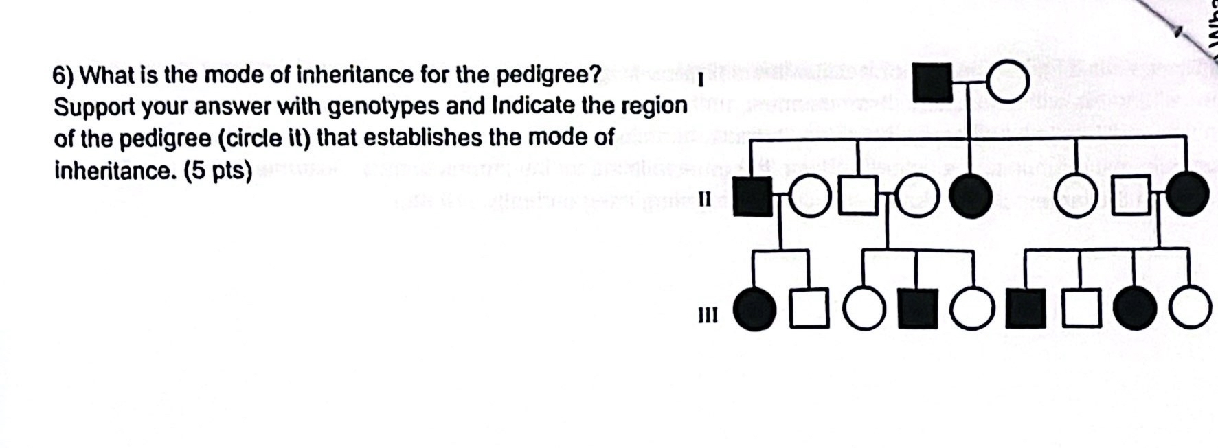 Solved What is the mode of inheritance for the | Chegg.com