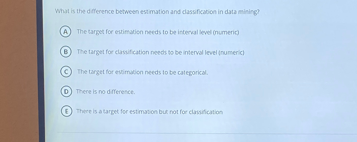 Solved What is the difference between estimation and | Chegg.com