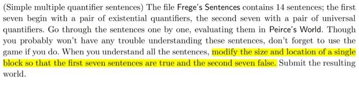 (Simple multiple quantifier sentences) The file | Chegg.com