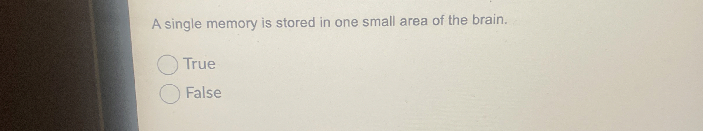Solved A single memory is stored in one small area of the | Chegg.com