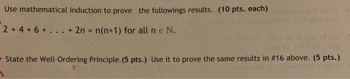 Solved Use mathematical induction to prove the followings | Chegg.com