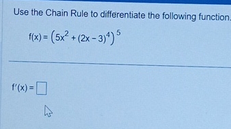 Solved Use the Chain Rule to differentiate the following | Chegg.com