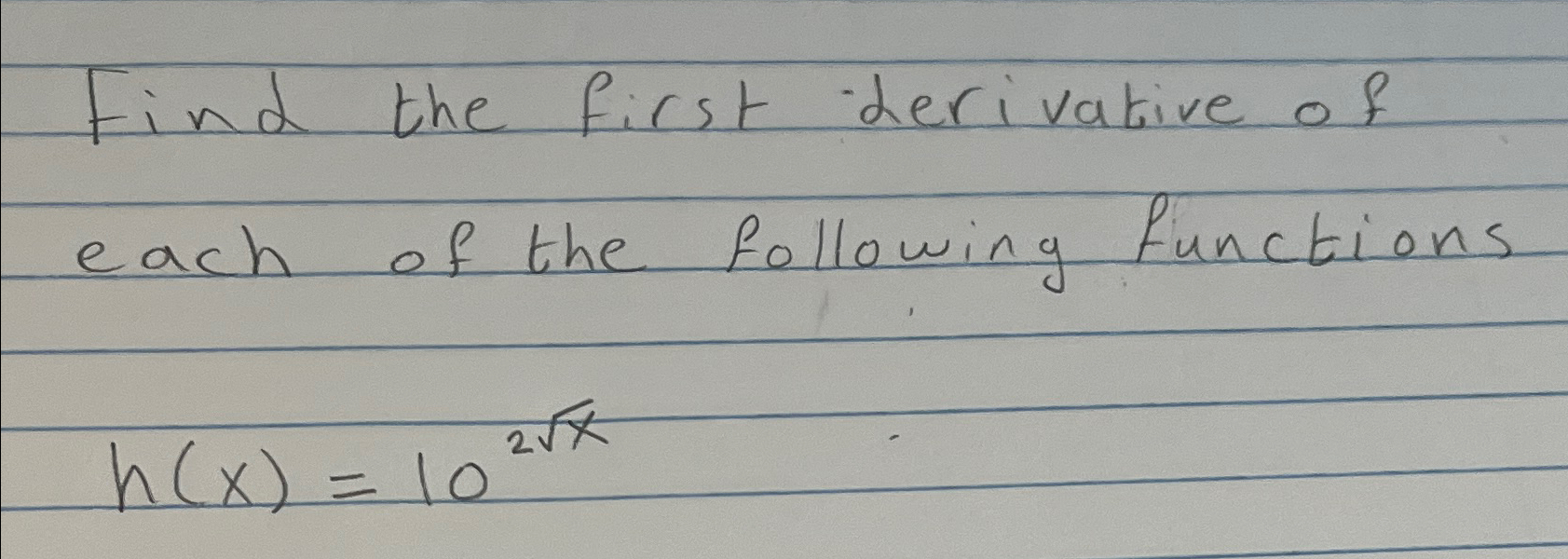 Solved Find the first derivative of each of the following | Chegg.com