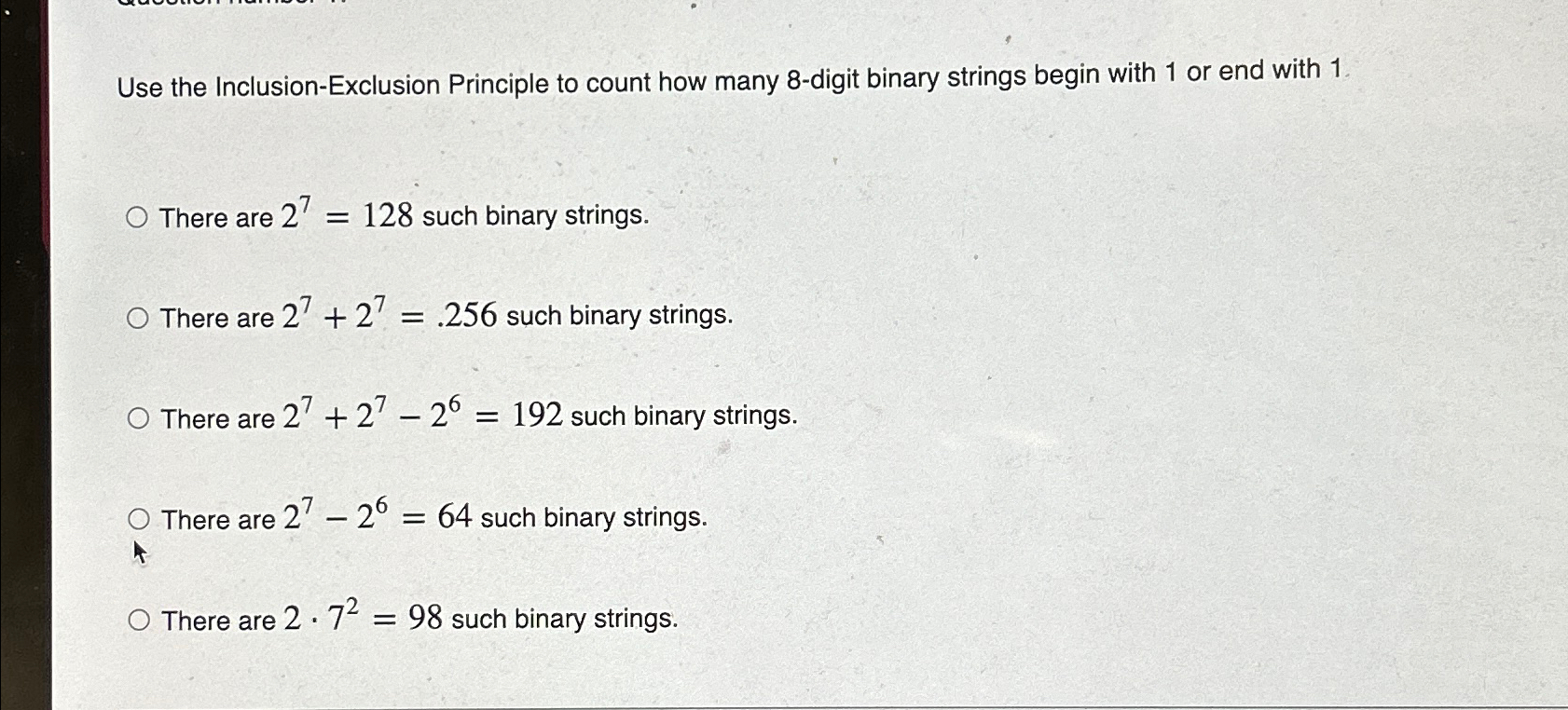 Solved Use the Inclusion-Exclusion Principle to count how | Chegg.com