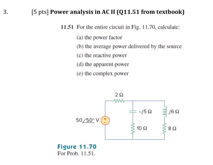 Solved Calculate power factor, avg power, reactive power, | Chegg.com