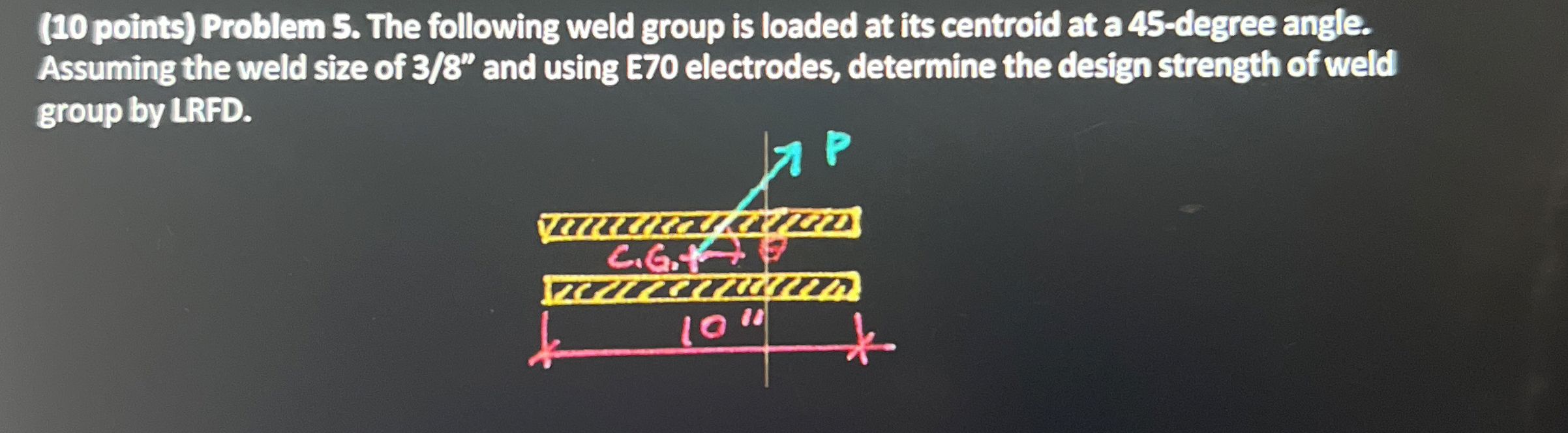Solved (10 ﻿points) ﻿Problem 5. ﻿The following weld group is | Chegg.com