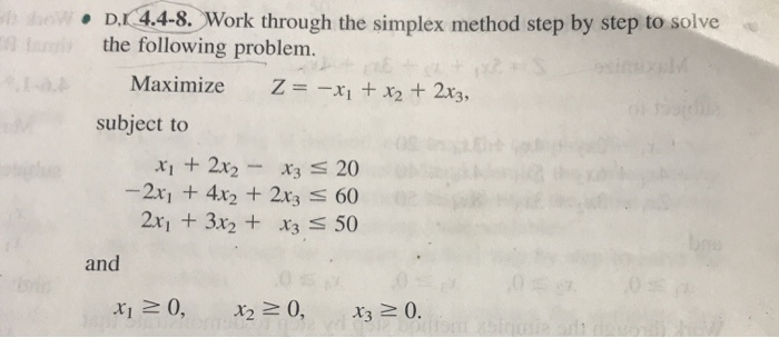 hoWD. 4.4-8. Work through the simplex method step by | Chegg.com