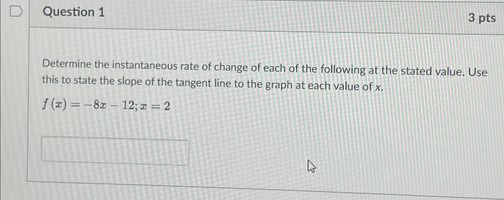 Solved Determine the instantaneous rate of change of each of | Chegg.com
