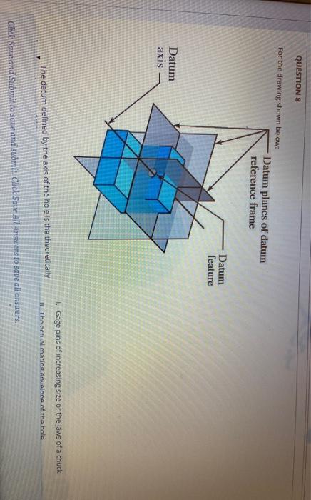 Solved QUESTIONS For the drawing shown below: Datum planes | Chegg.com