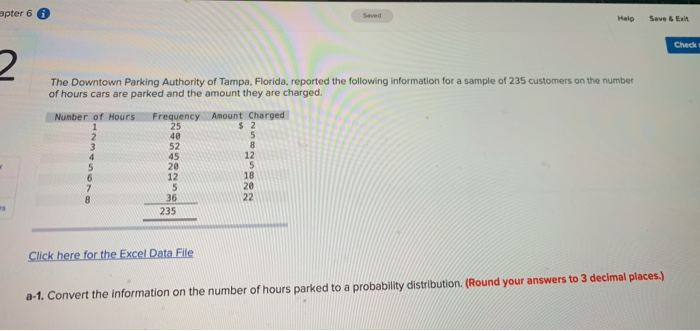 Solved apter 6 Saved Help Save & Exit Check The Downtown | Chegg.com