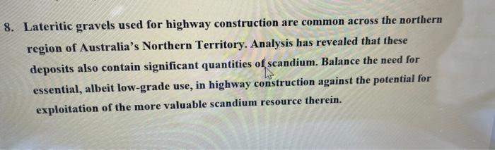 Solved Lateritic gravels used for highway construction are | Chegg.com