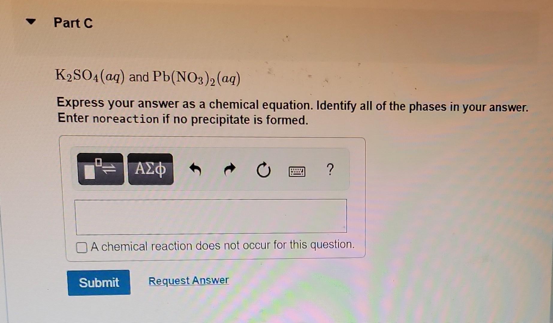Solved Part A AgNO3(aq) and NaF(aq) Express your answer as a | Chegg.com