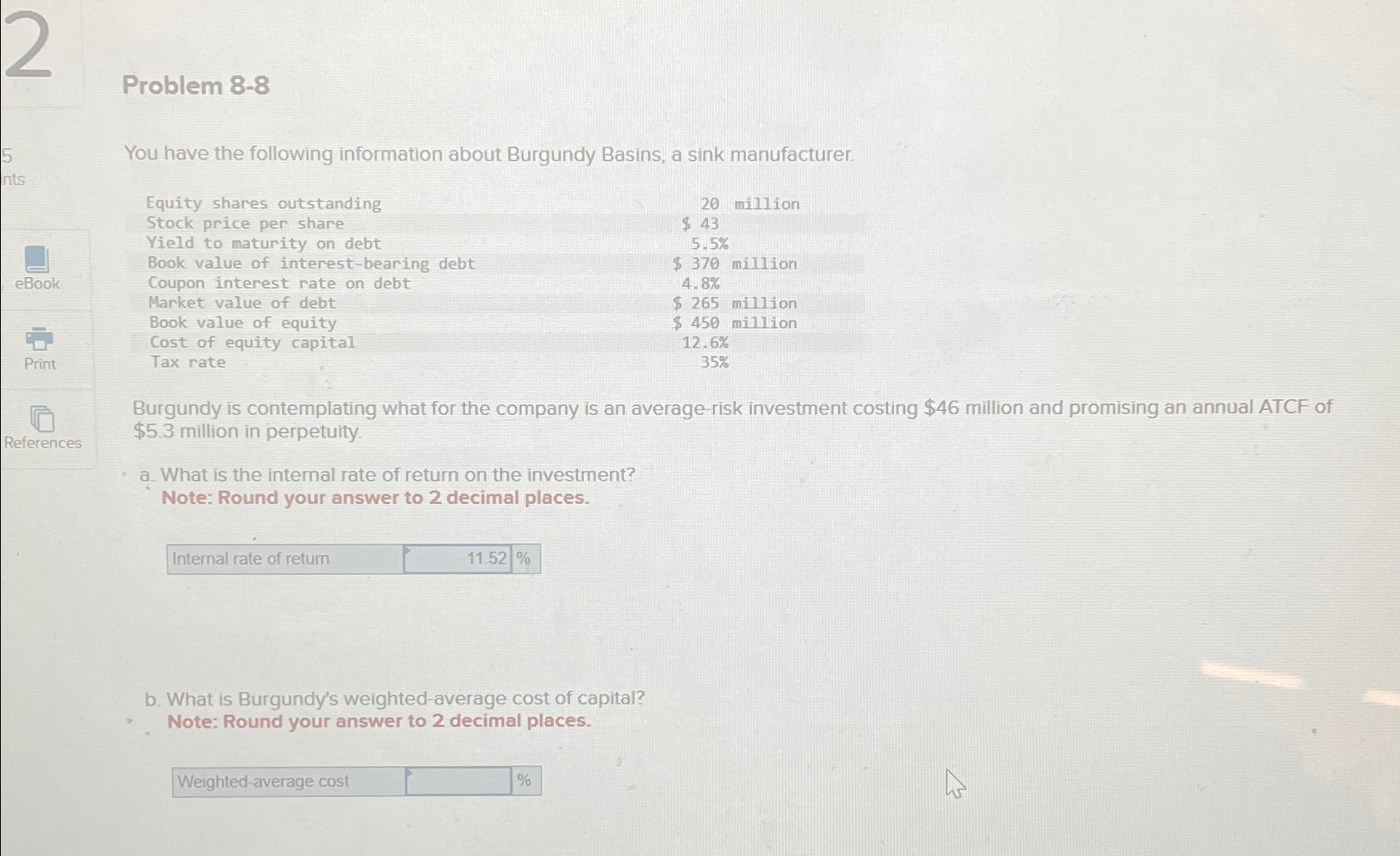 Solved Problem 8-8You have the following information about | Chegg.com