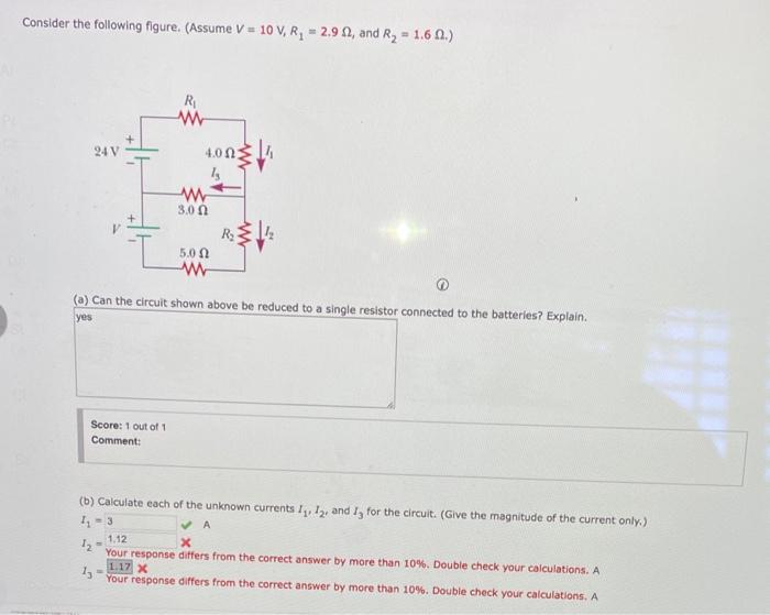 Solved Consider the following figure. (Assume V = 10 V, R2 = | Chegg.com