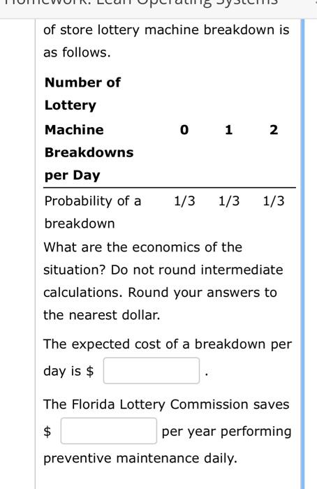 Solved A Florida lottery machine and printer at Store \#8302 | Chegg.com