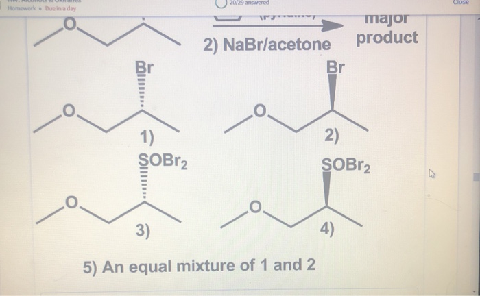 Solved What is the major product produced in the given | Chegg.com