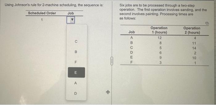 Solved can you please help me answer:Using Johnson's rule | Chegg.com