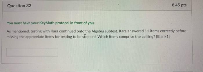 Solved You must have your KeyMath protocol in front of you. | Chegg.com
