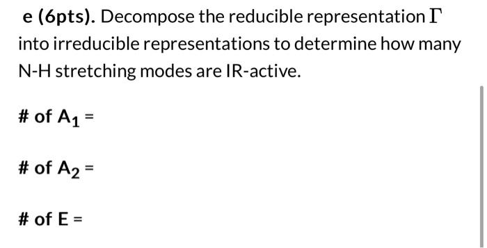 : Predicting the vibrational modes using group theory | Chegg.com