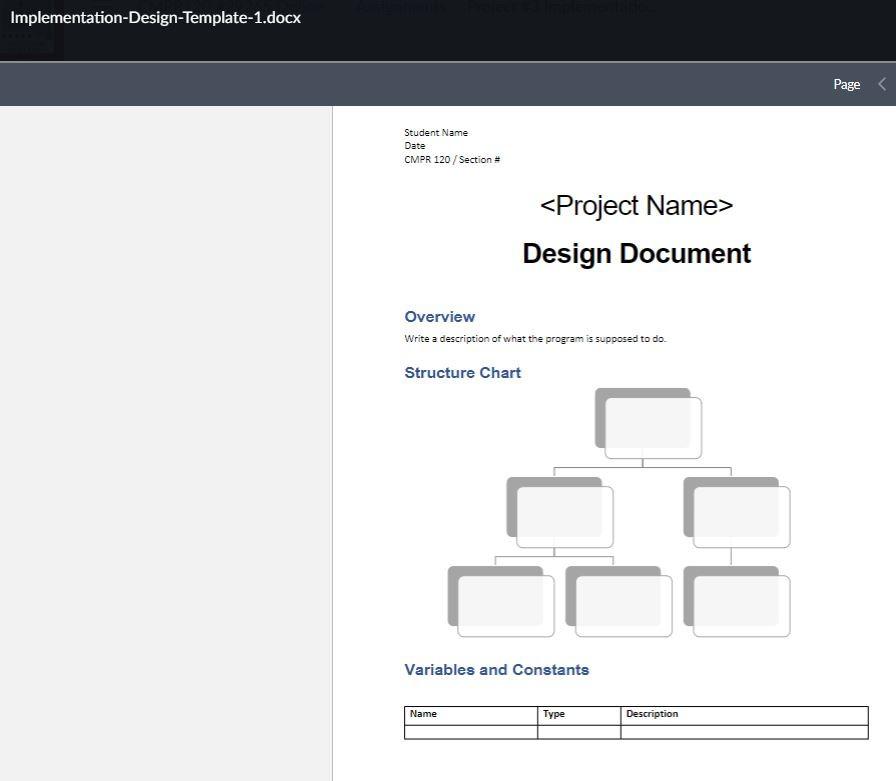 Solved Implementation-Design-Template-1.docx Student Name | Chegg.com