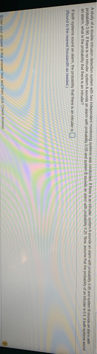 Solved A study of a double intrusion detection system with | Chegg.com