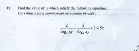 Solved 15 Find the value of x which satisfy the following | Chegg.com