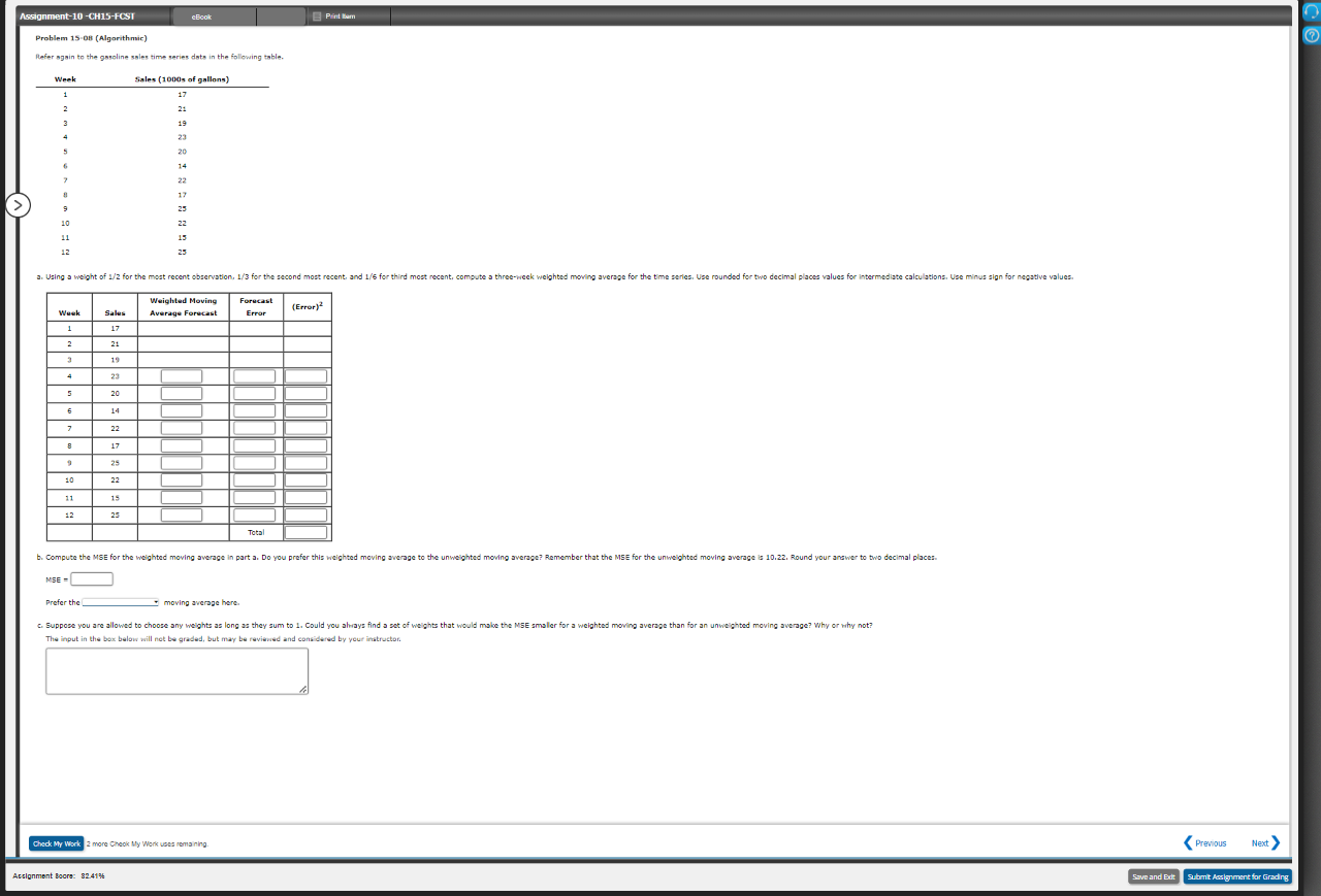 Solved Problem 15-08 (Algorithmic)Refer again to the | Chegg.com
