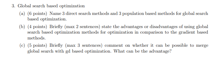 Solved Global search based optimization(a) (6 ﻿points) ﻿Name | Chegg.com