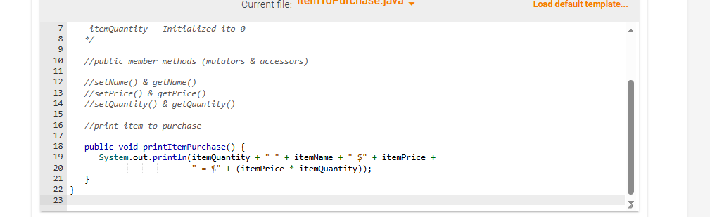 Solved itemQuantity - ﻿Initialized ito O*???public member | Chegg.com