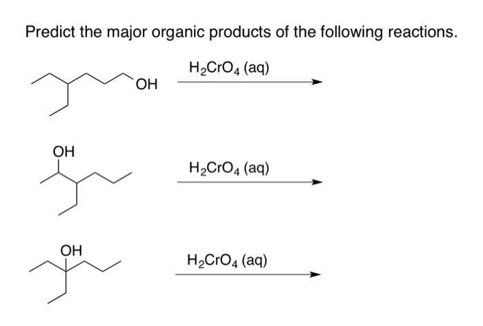 Solved Predict the major organic products of the following | Chegg.com