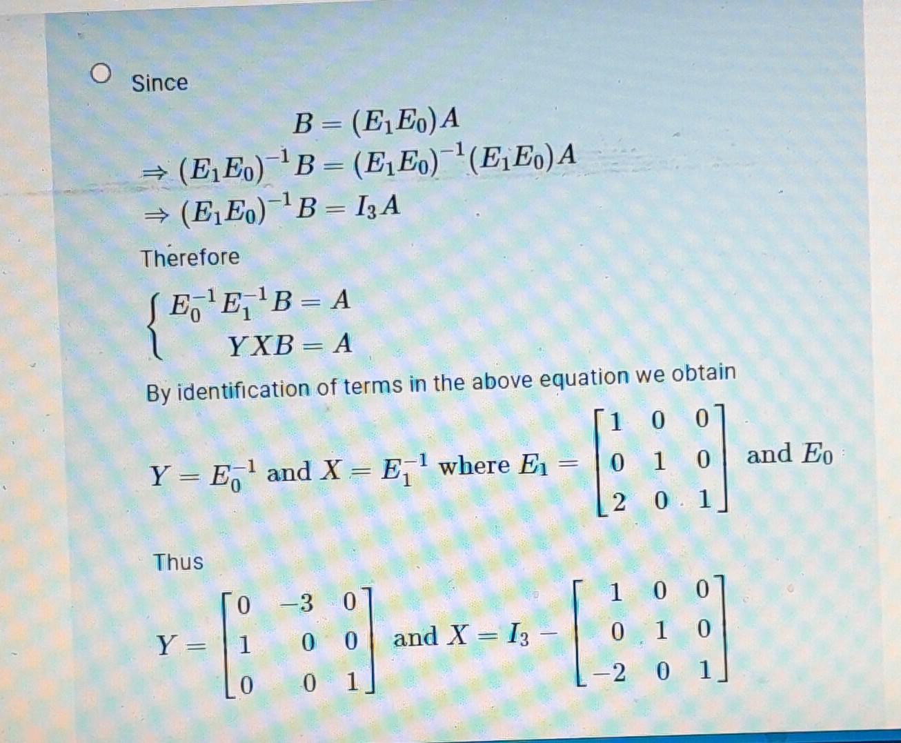 Solved We consider the matrices below. -2 7 1 3 4 1 8 1 5 A | Chegg.com
