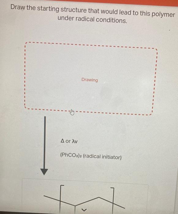 Solved Draw the starting structure that would lead to this | Chegg.com