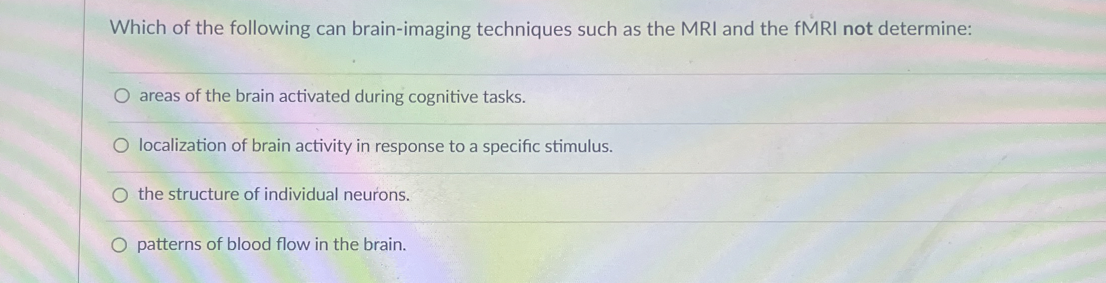Solved Which of the following can brain-imaging techniques | Chegg.com