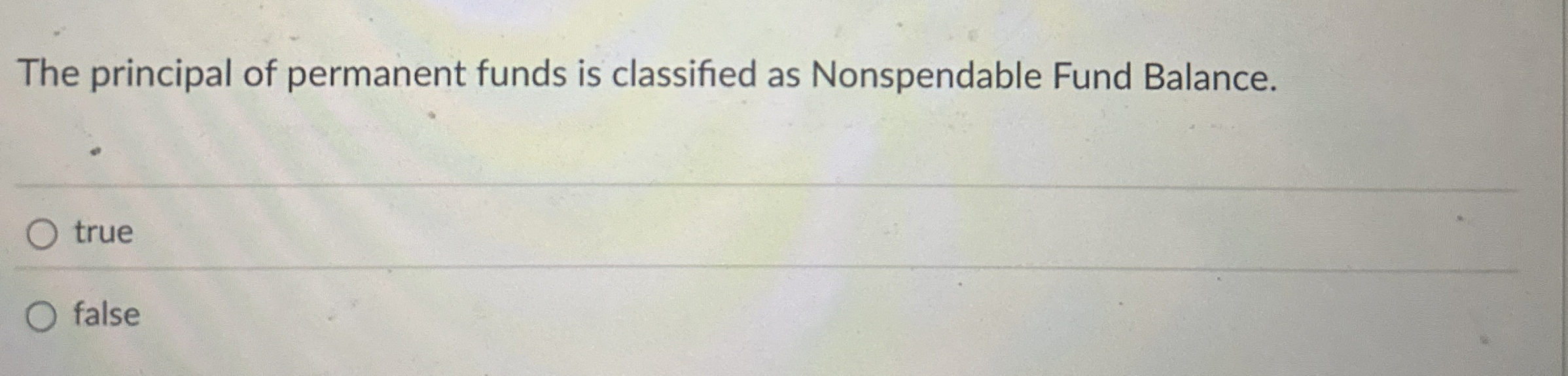 Solved The principal of permanent funds is classified as | Chegg.com