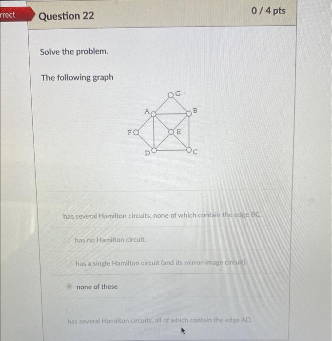 Solved Solve the problem. The following graph has several | Chegg.com